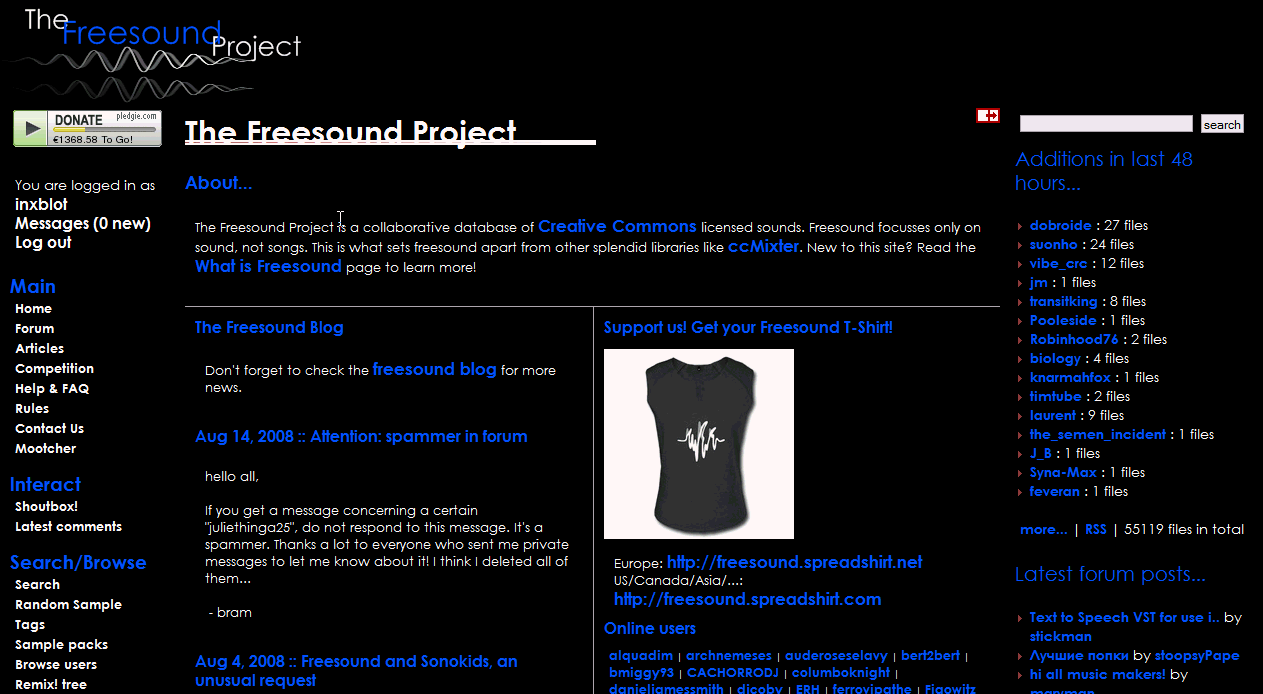FreeSound Project.org | Userstyles.org