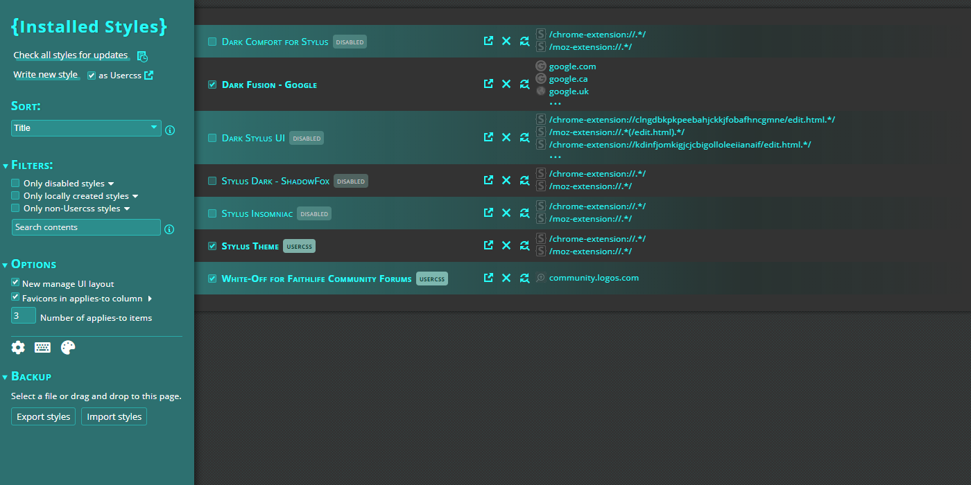 Stylus Themes Skins Userstyles Org