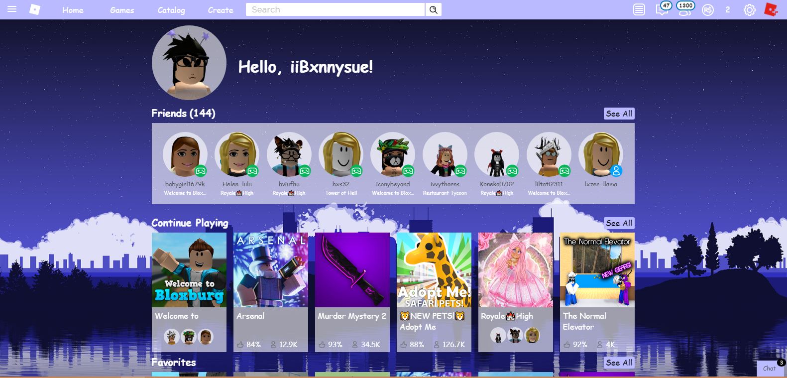 Starry Nights Roblox (Blue) | Userstyles.org