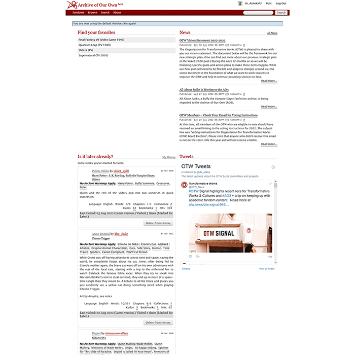 Ao3 Themes & Skins | Userstyles.org