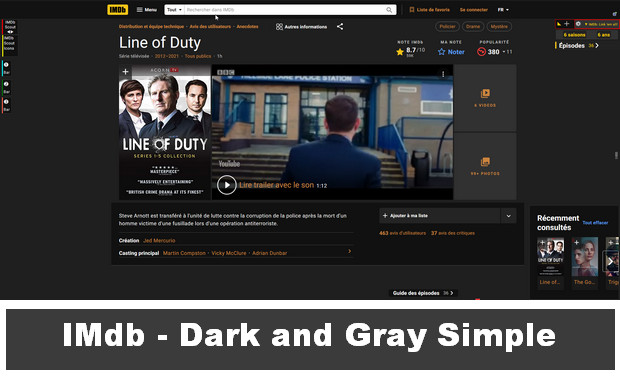 IMDB - Dark and Gray Simple v.11 | Userstyles.org